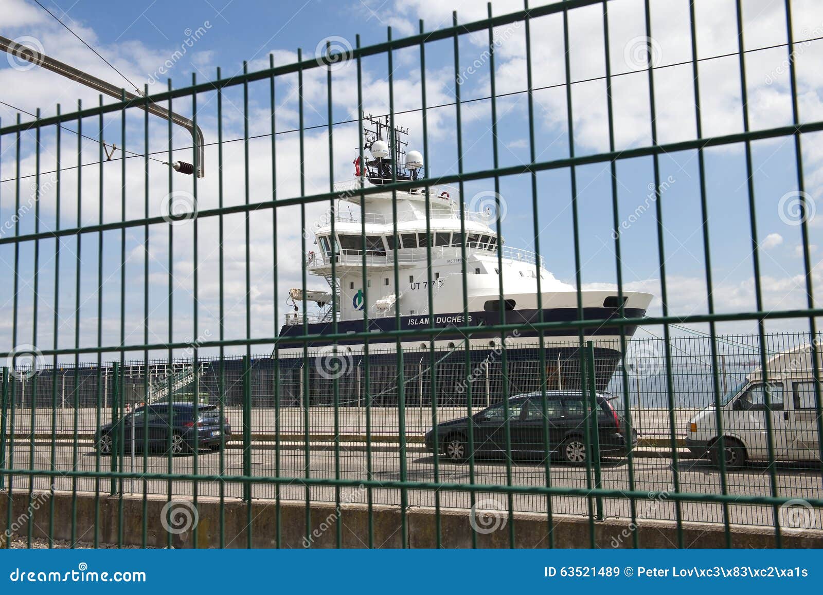 Cargo ship in customs area editorial stock image. Image of commercial ...