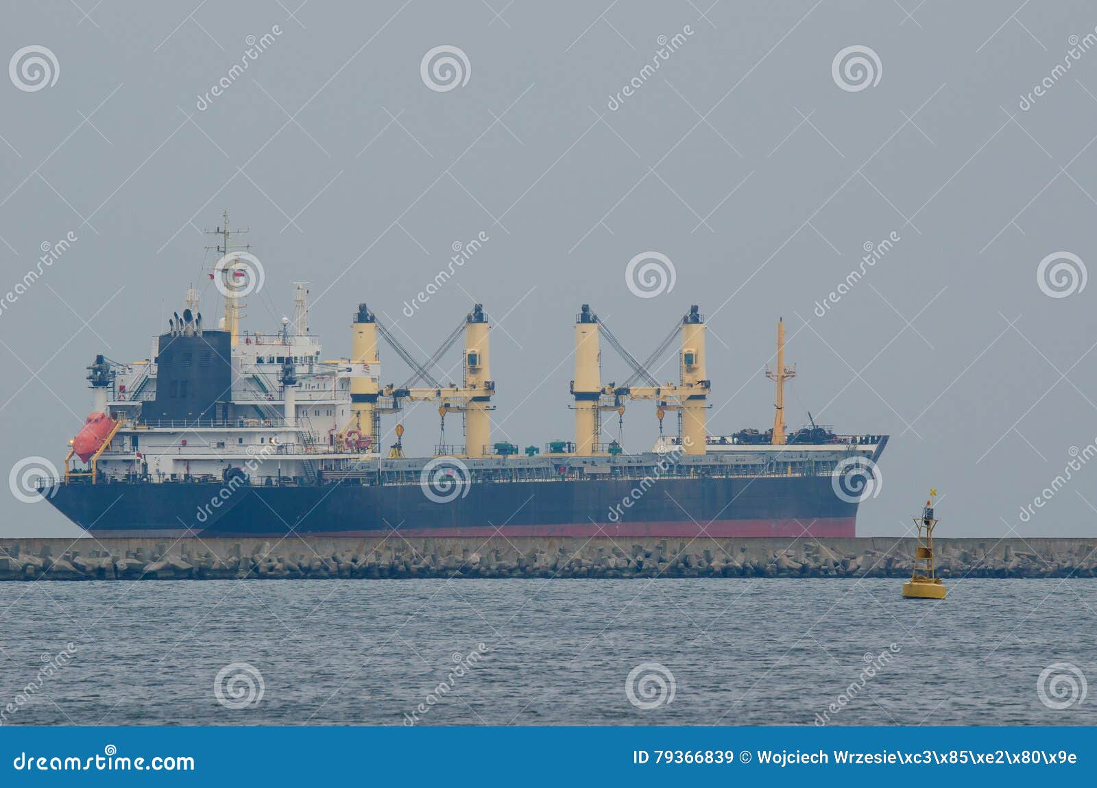 CARGO SHIP stock image. Image of dock, chimney, freightage - 79366839