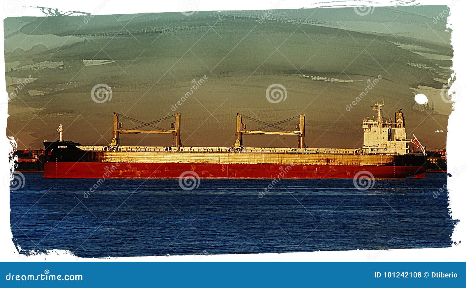 Cargo Ship or Freighter editorial stock photo. Illustration of ...