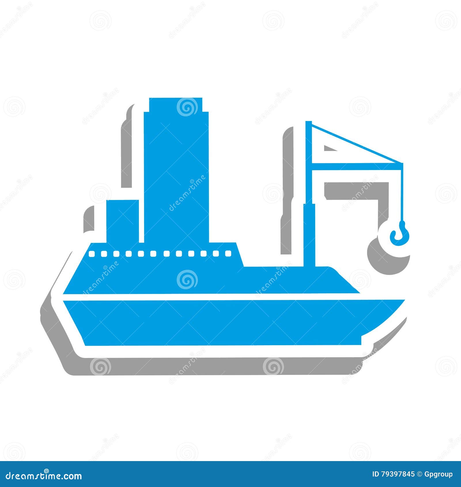 Cargo Ship Icon Pictogram Image Stock Vector - Illustration of sail ...