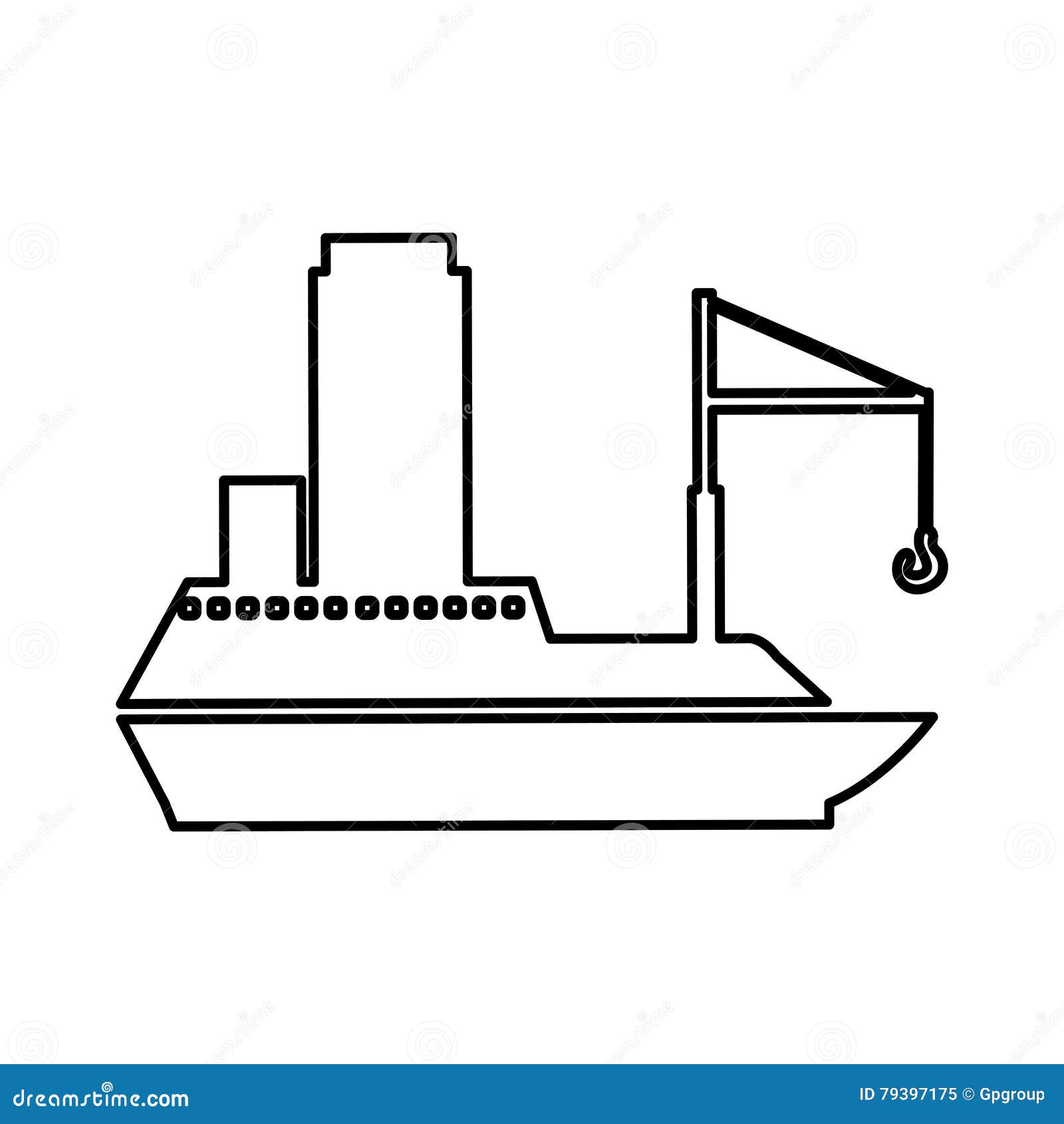 Cargo Ship Icon Pictogram Image Stock Vector - Illustration of ...