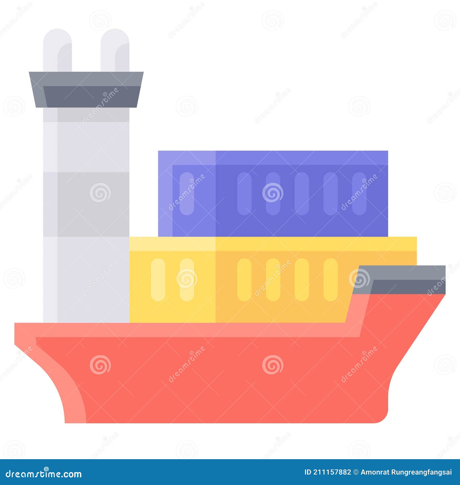Cargo Ship Icon, Transportation Related Vector Stock Vector ...