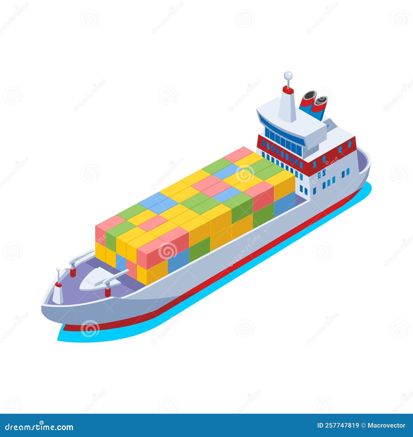Cargo Ship Illustration stock illustration. Illustration of ...