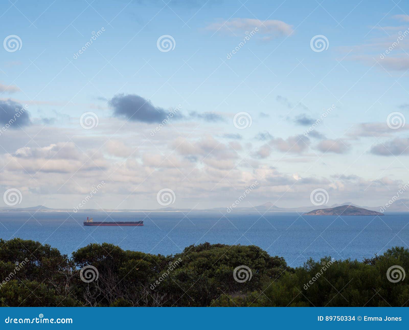 Cargo Ship Leaving Esperance Port Stock Photo - Image of great ...