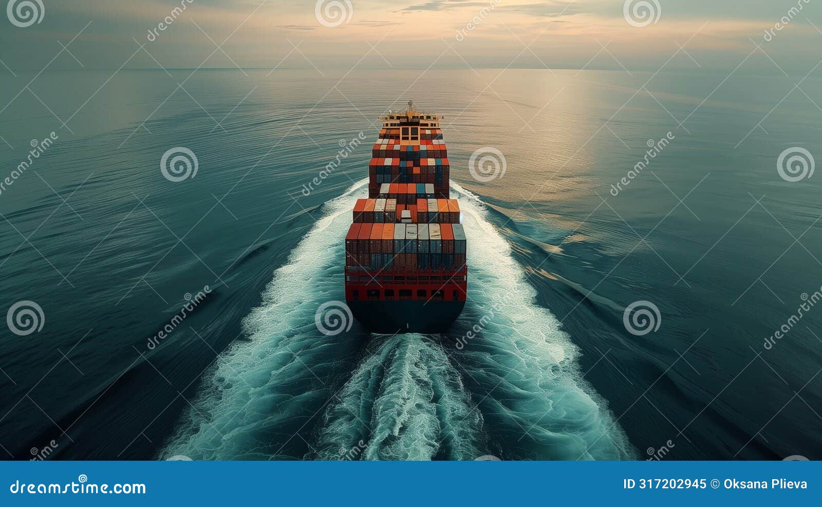 Cargo Ship Loaded with Containers: Fast Delivery Concept Stock Image ...