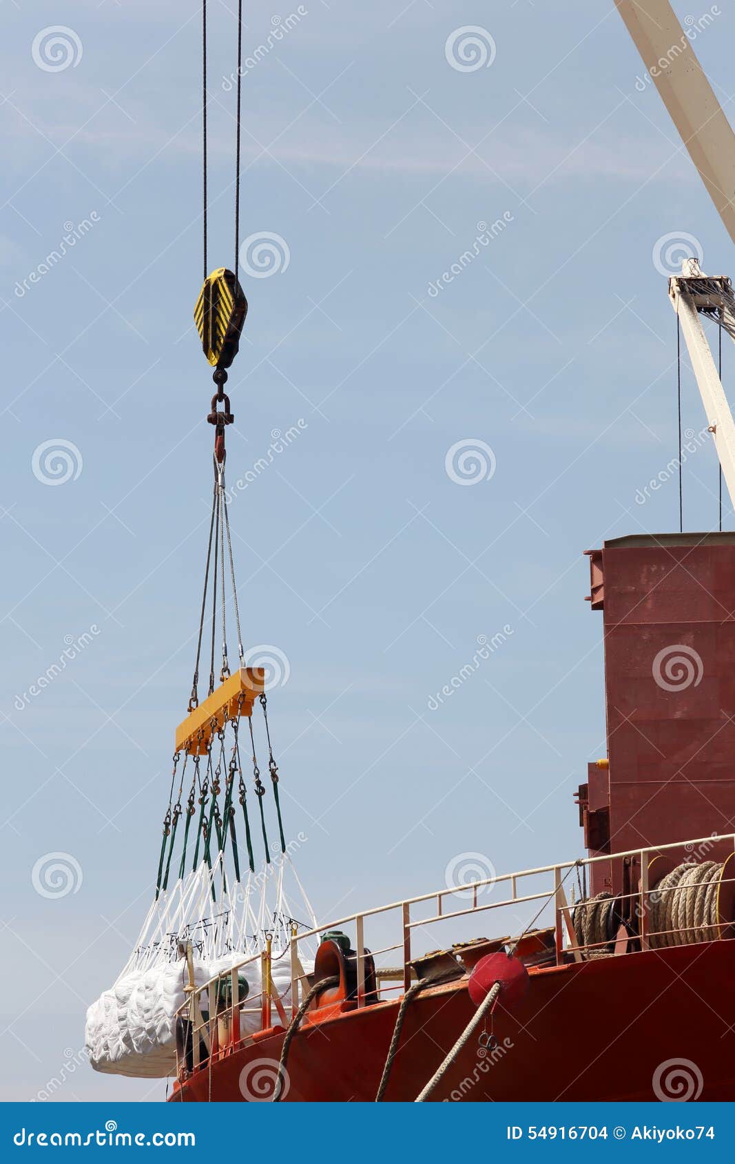 Cargo Ship Loaded with Freight Stock Photo - Image of economy, harbor ...