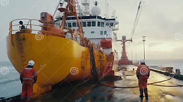 Cargo Ship Loading and Unloading from Bulk Carrier To Ship Cranes ...