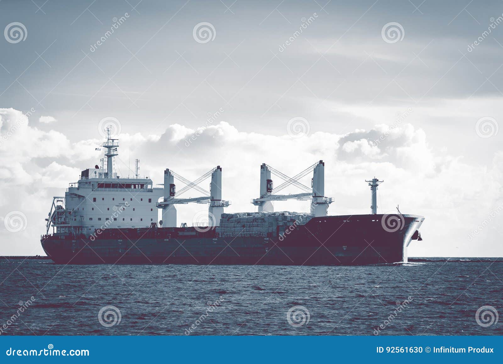 Cargo ship moving stock photo. Image of boat, ocean, navigation - 92561630