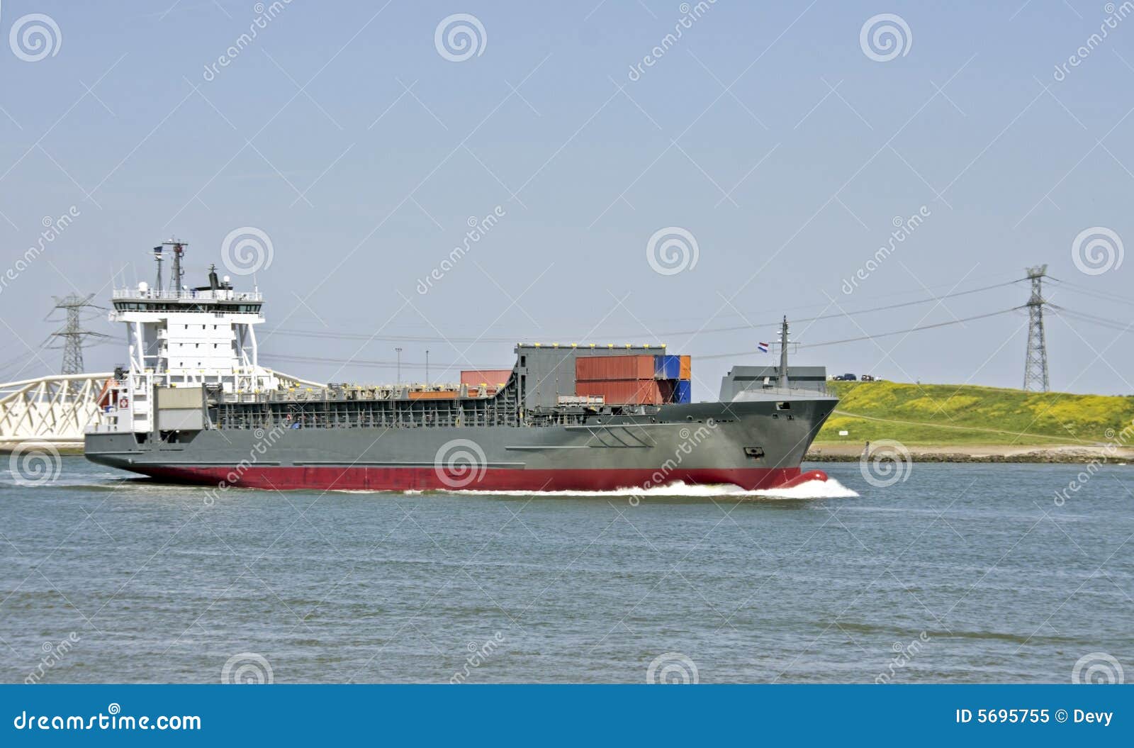 Cargo Ship in the Netherlands Stock Image - Image of industry ...