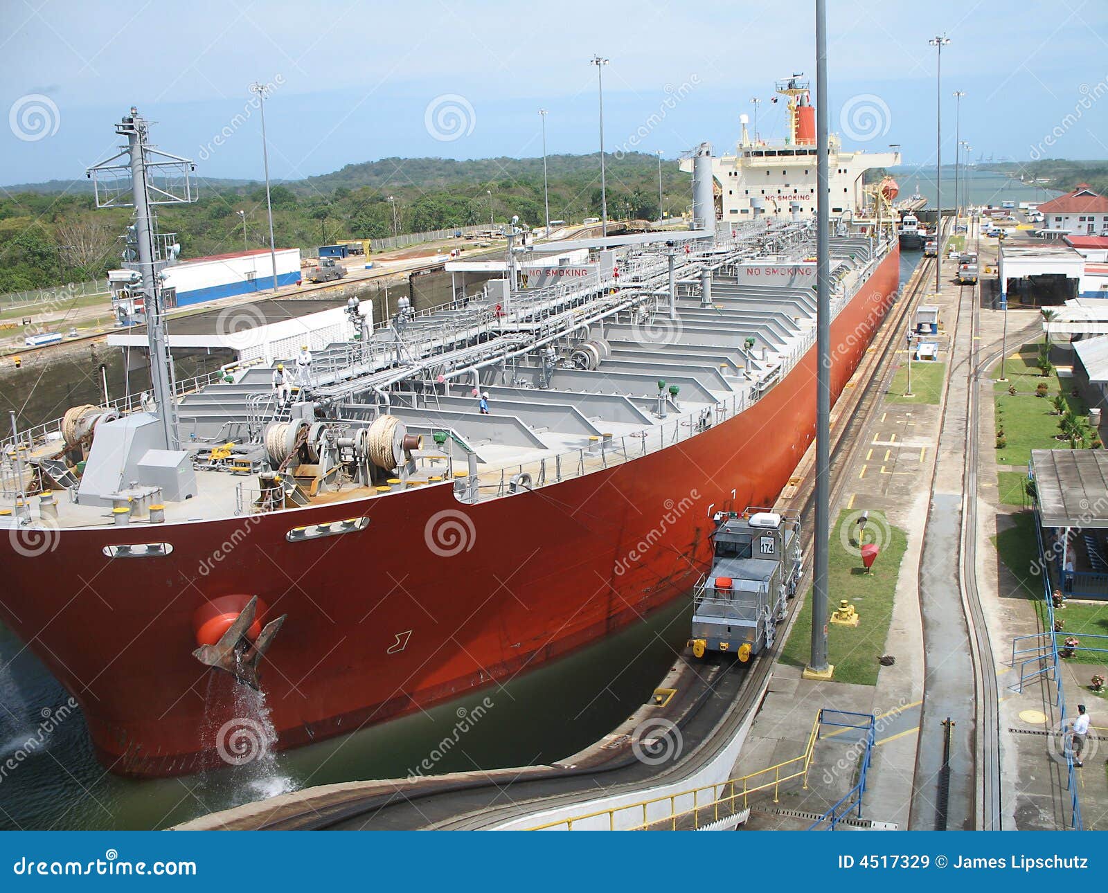 Cargo ship in Panama Canal stock image. Image of large - 4517329