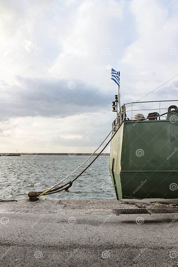 Cargo ship poop in harbor stock image. Image of poop - 37854767