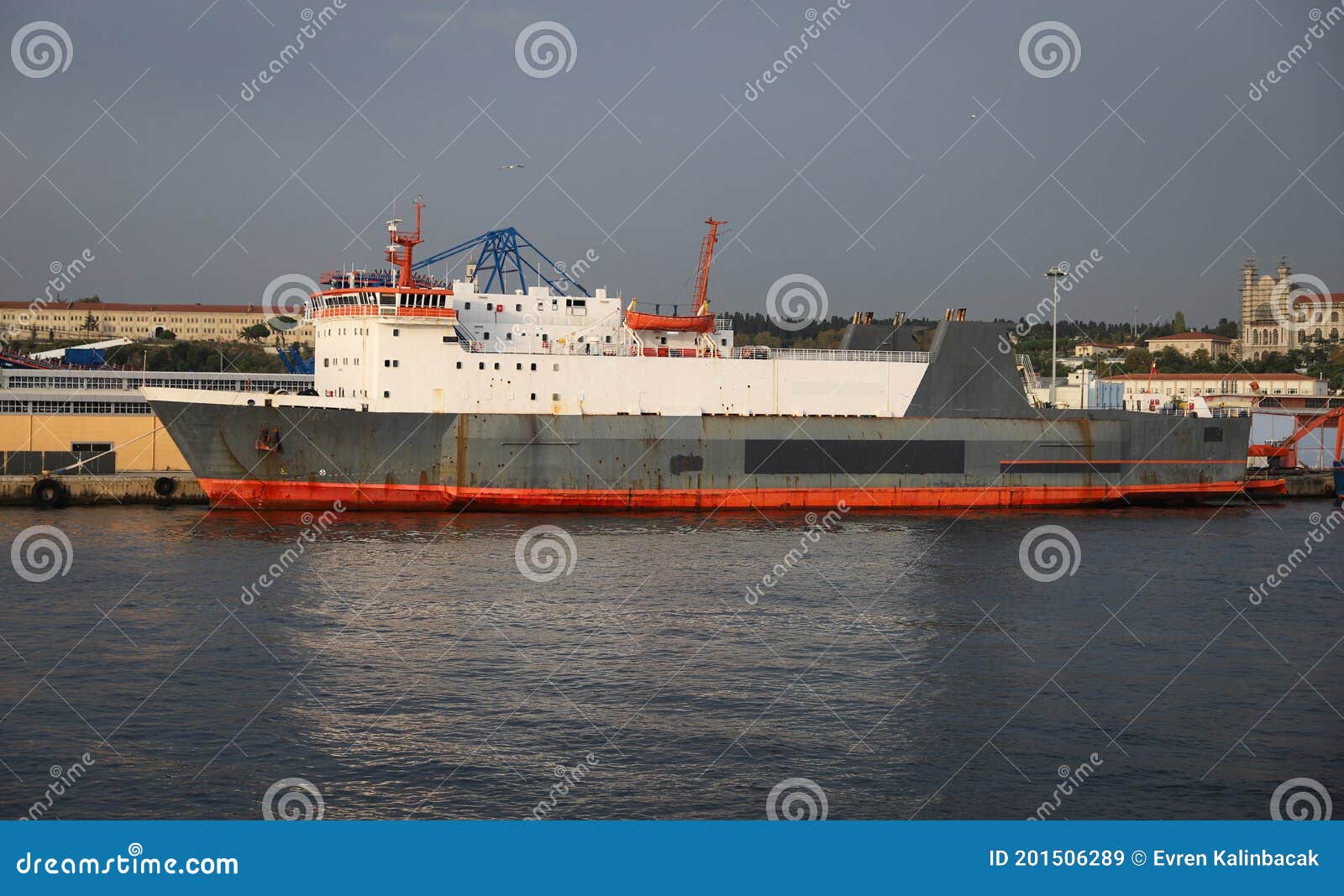 Cargo Ship in Port stock image. Image of trade, port - 201506289
