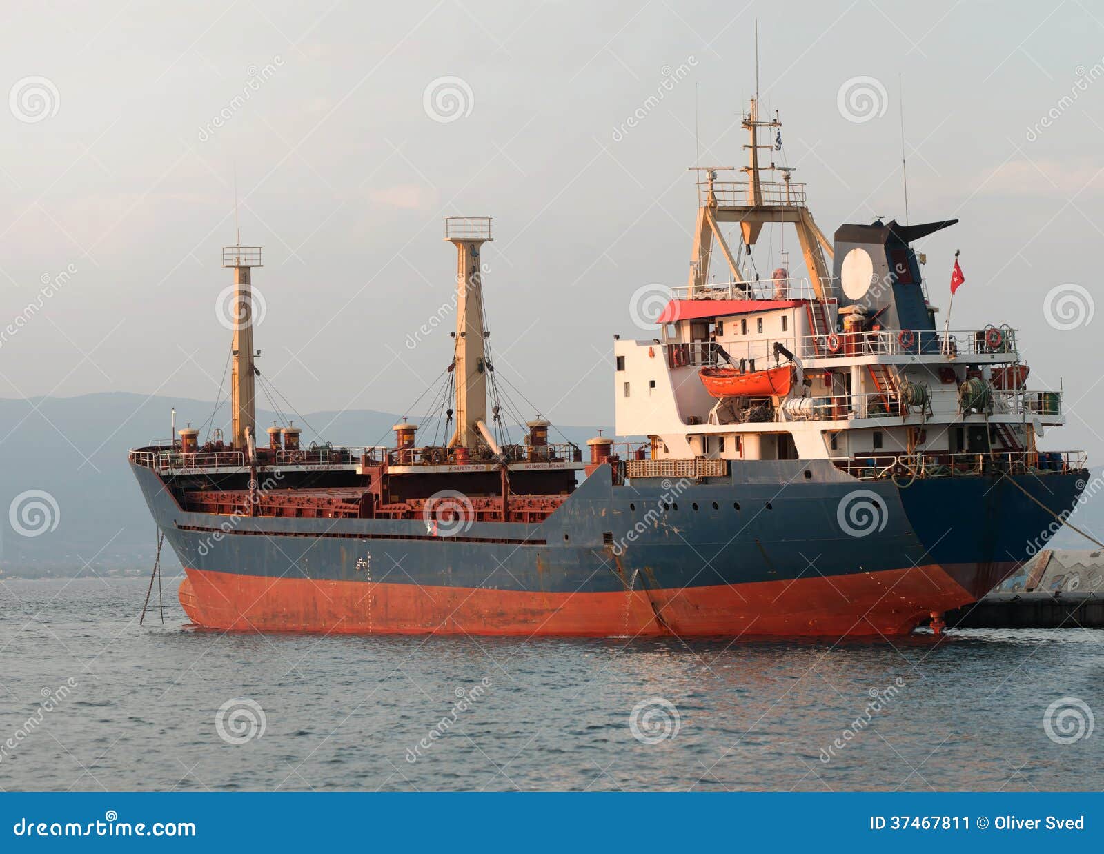 Cargo ship at the port stock image. Image of tanker, shipping - 37467811