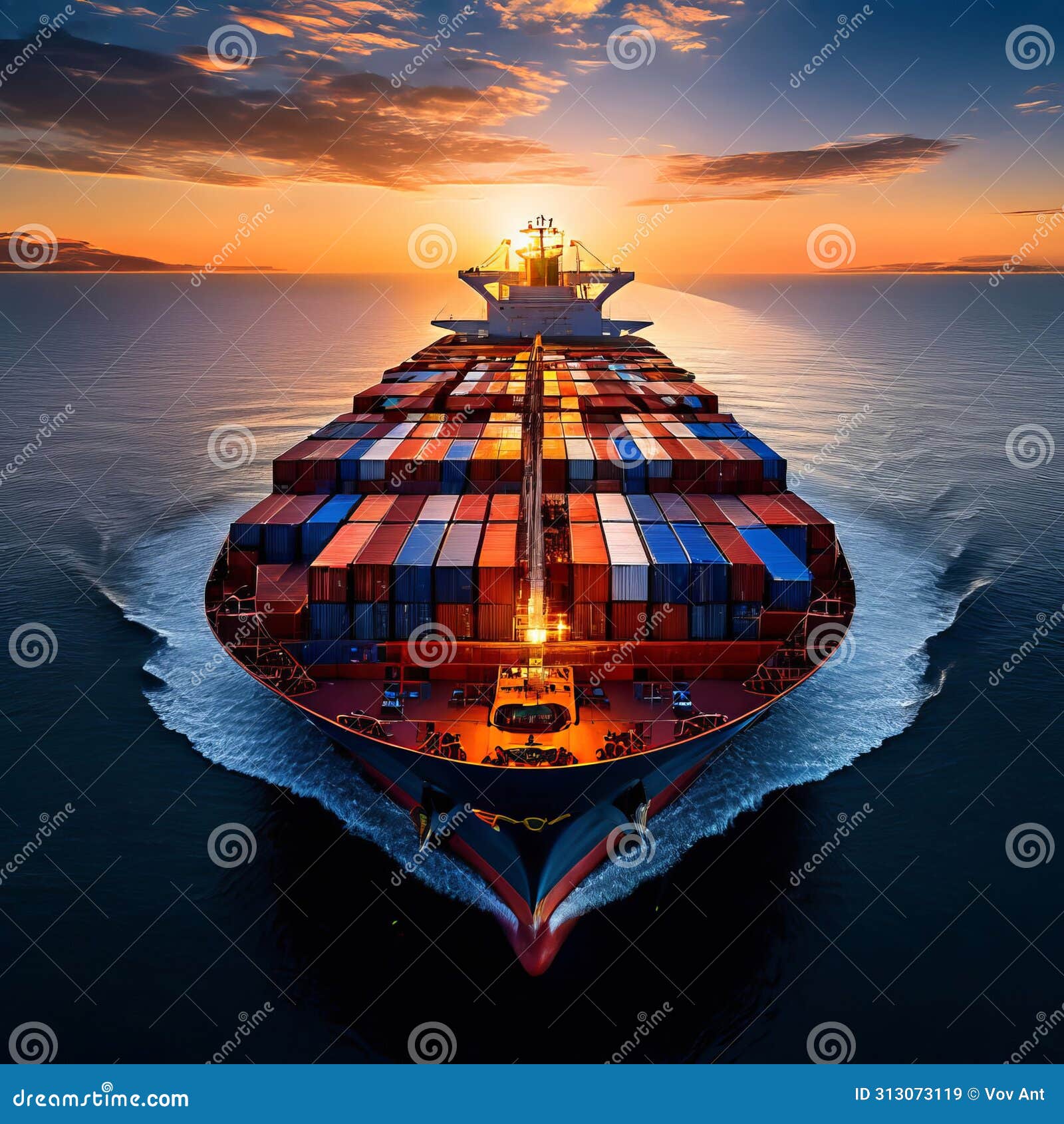 Cargo ship portrait stock illustration. Illustration of portrait ...