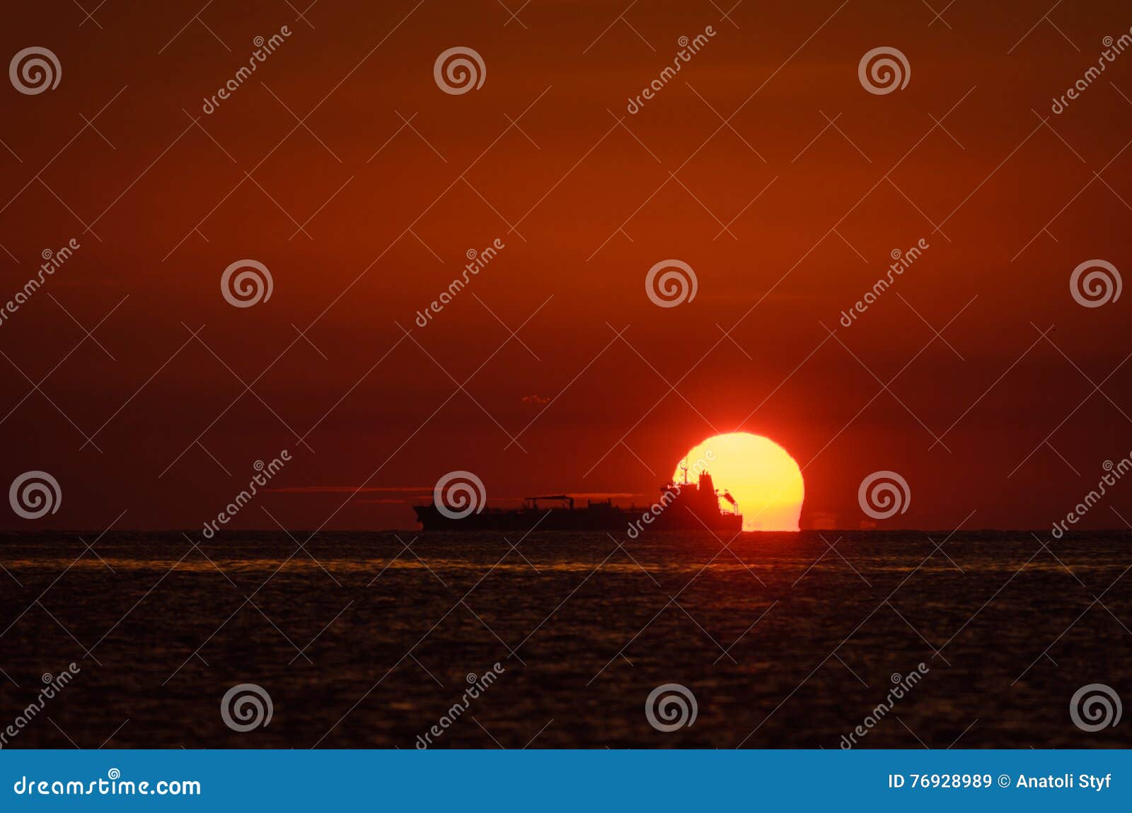 Cargo Ship Riding at Anchor Stock Image - Image of majestic, colourful ...