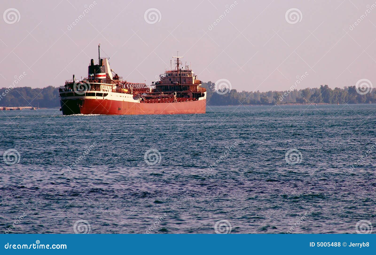 Cargo Ship on the River stock photo. Image of ship, traveling - 5005488