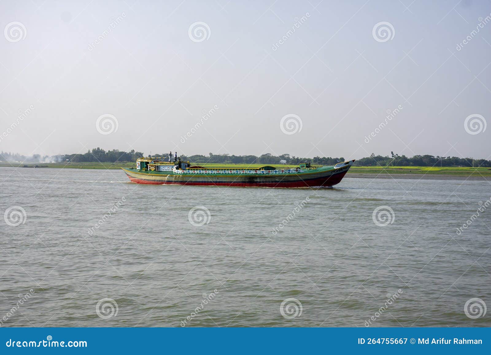 A Cargo ship on the River stock image. Image of construction - 264755667