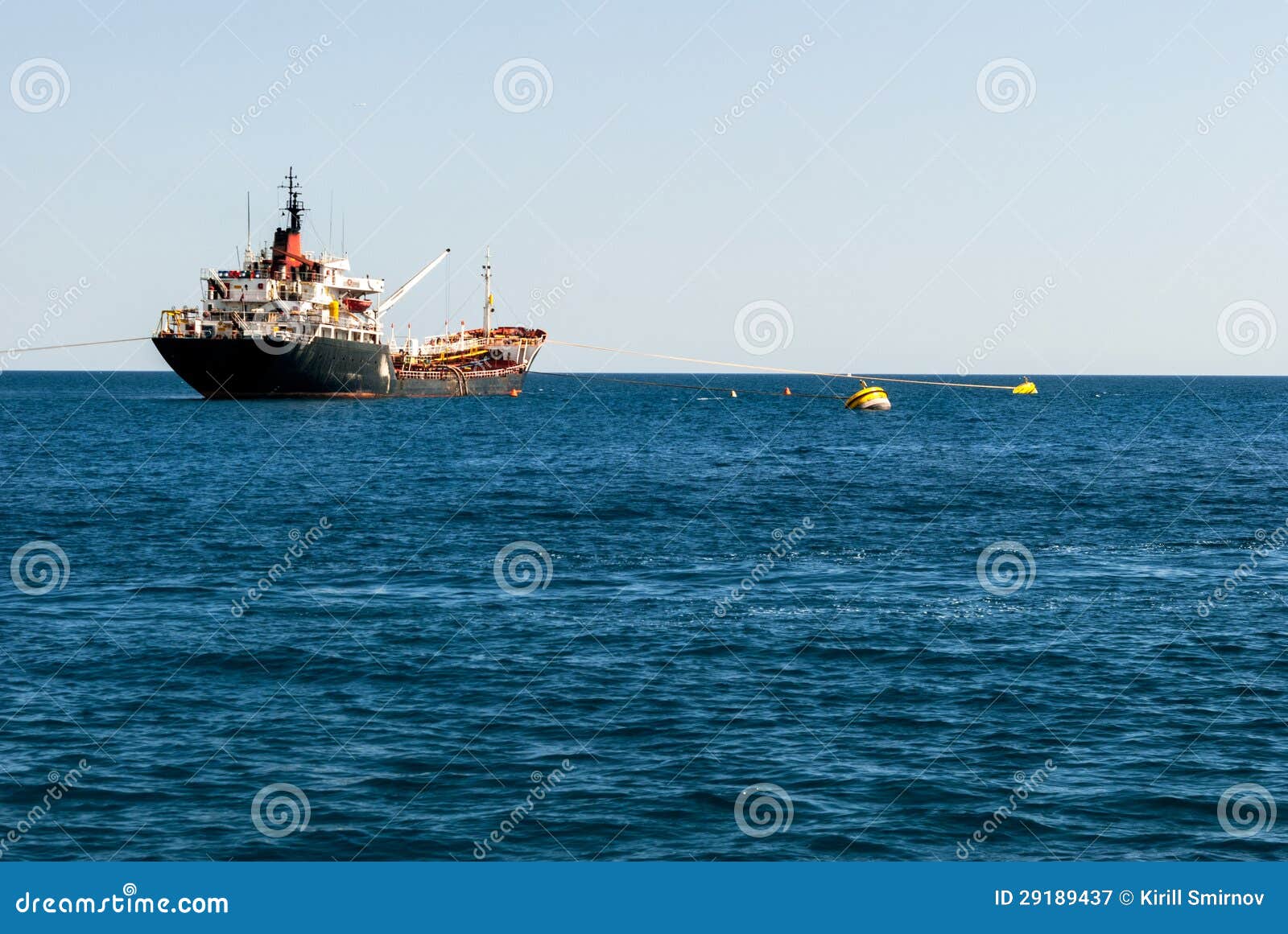 Cargo ship at sea stock image. Image of boat, overcast - 29189437