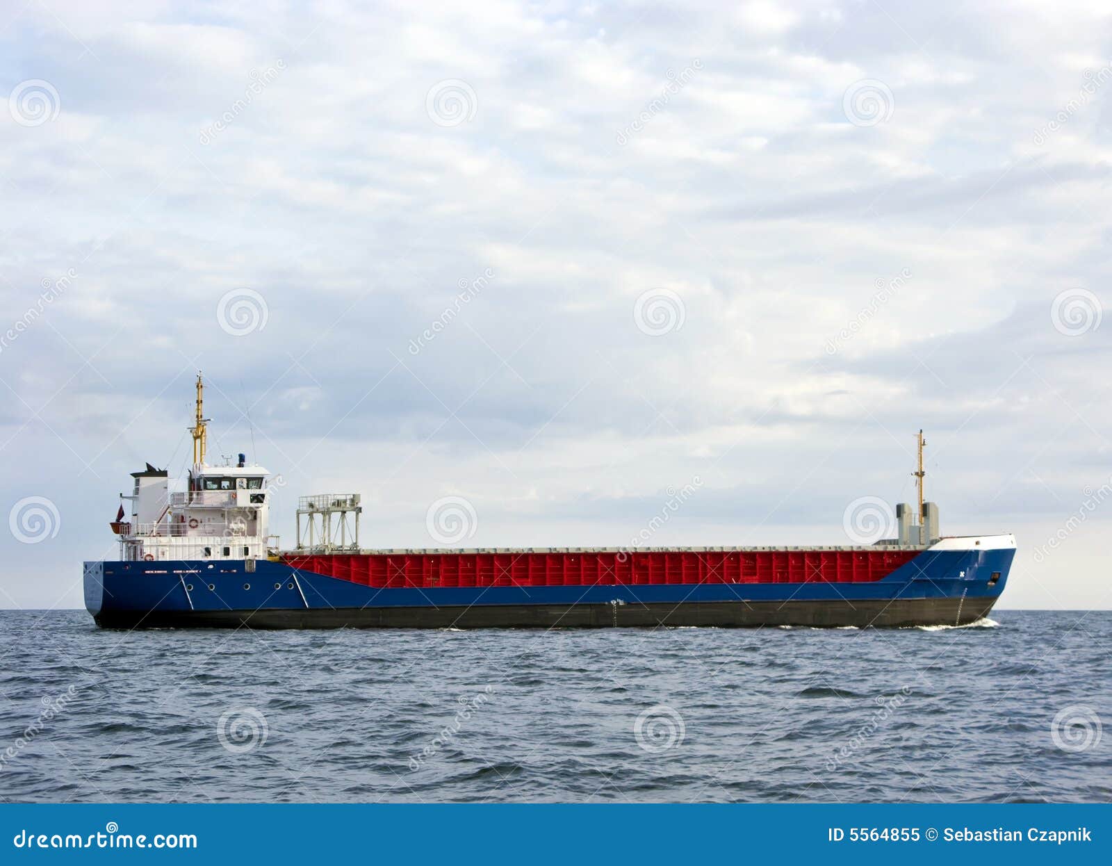 Cargo ship at sea stock image. Image of massive, tanker - 5564855