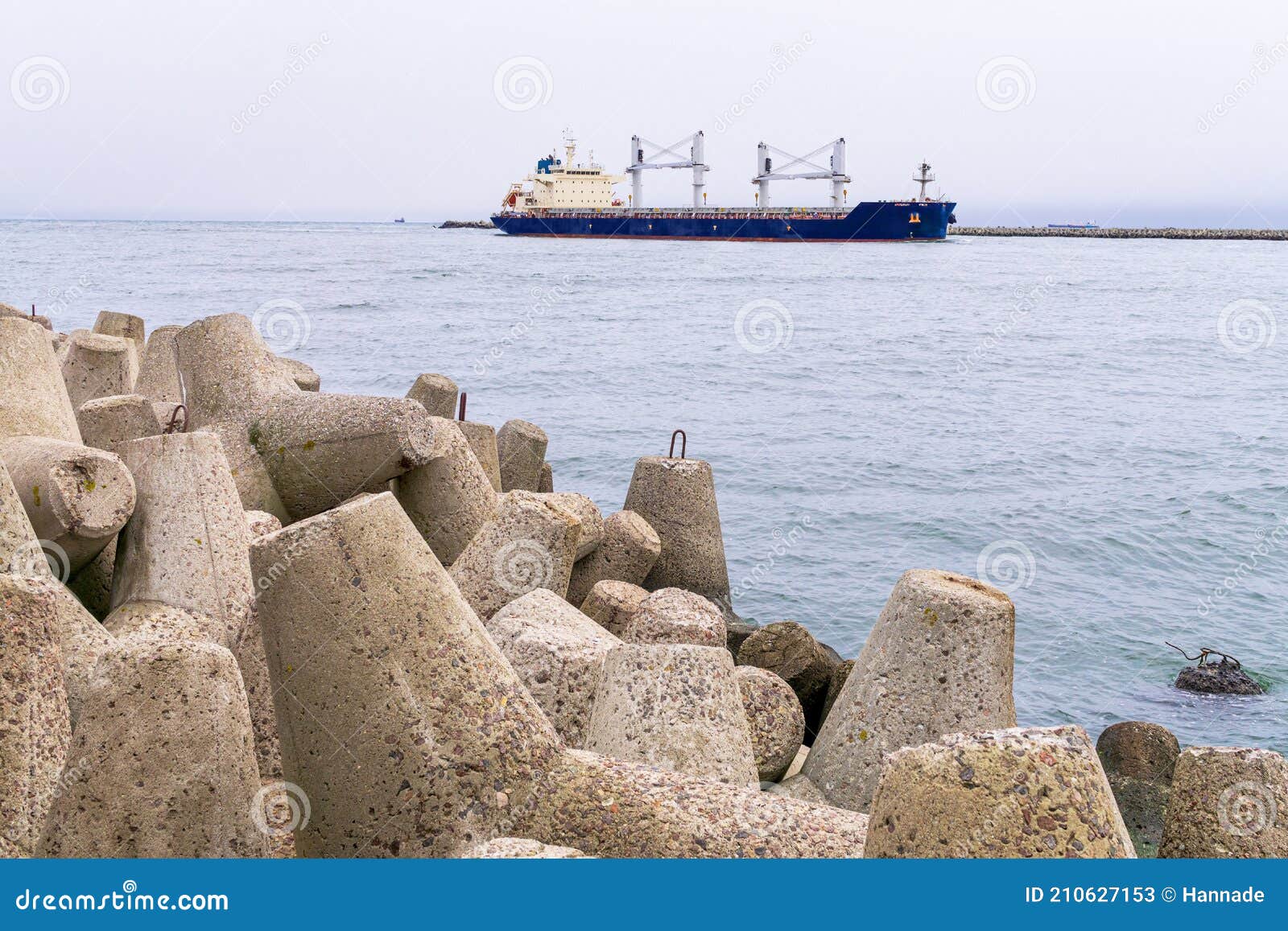 Cargo ship at sea stock image. Image of stone, shipping - 210627153