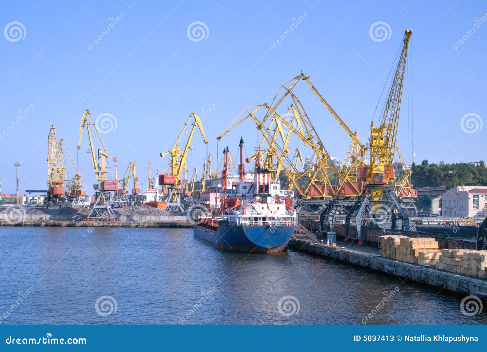 Cargo Ship at Ship-yards stock image. Image of equipment - 5037413