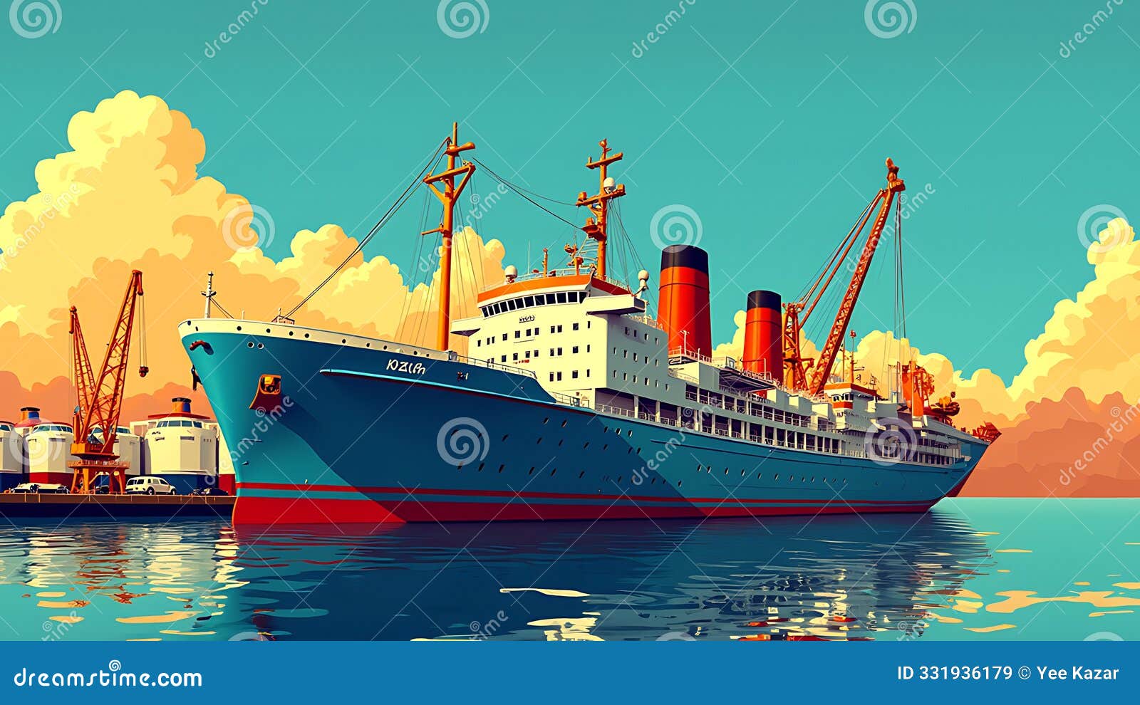 Witness the Serene Beauty of a Fleet of Ships Silhouetted Against a ...