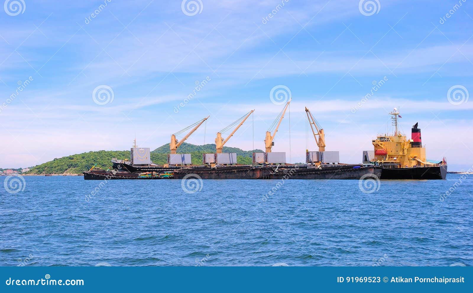 Cargo Ship in the Trade Port , Container , Shipping , Stock Image ...