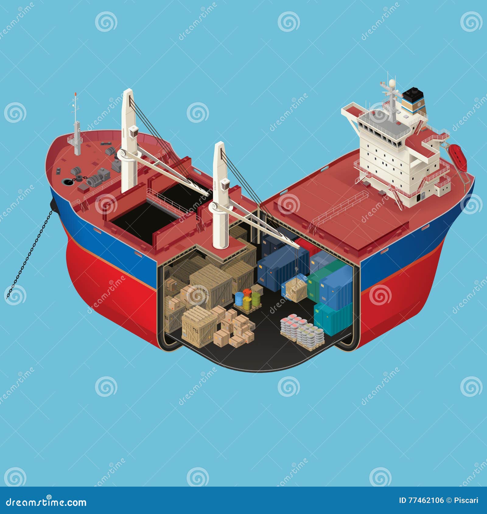 Cargo Handling Icons Used Beside The Boxes And Packaging Vector ...