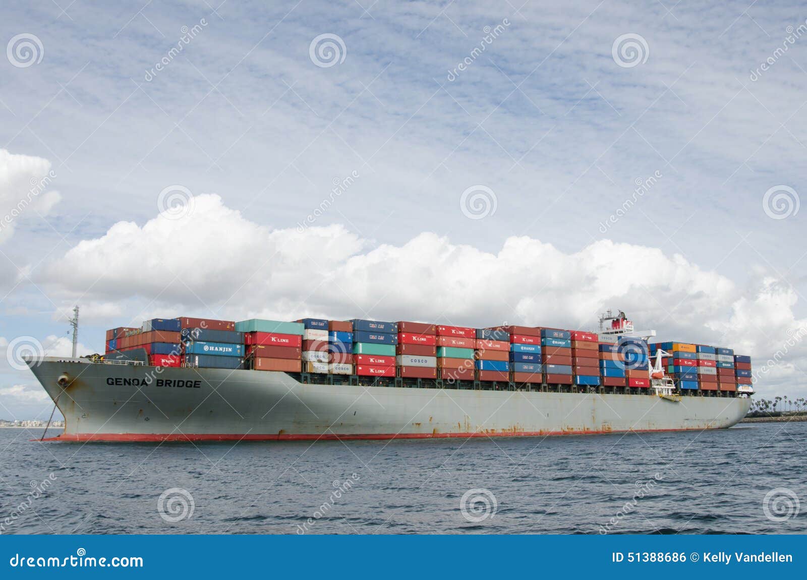 Cargo Ship Waiting To Be Unloaded in Long Beach, California Editorial ... Cargo Ship Waiting To Be Unloaded in Long Beach, California Editorial ...
