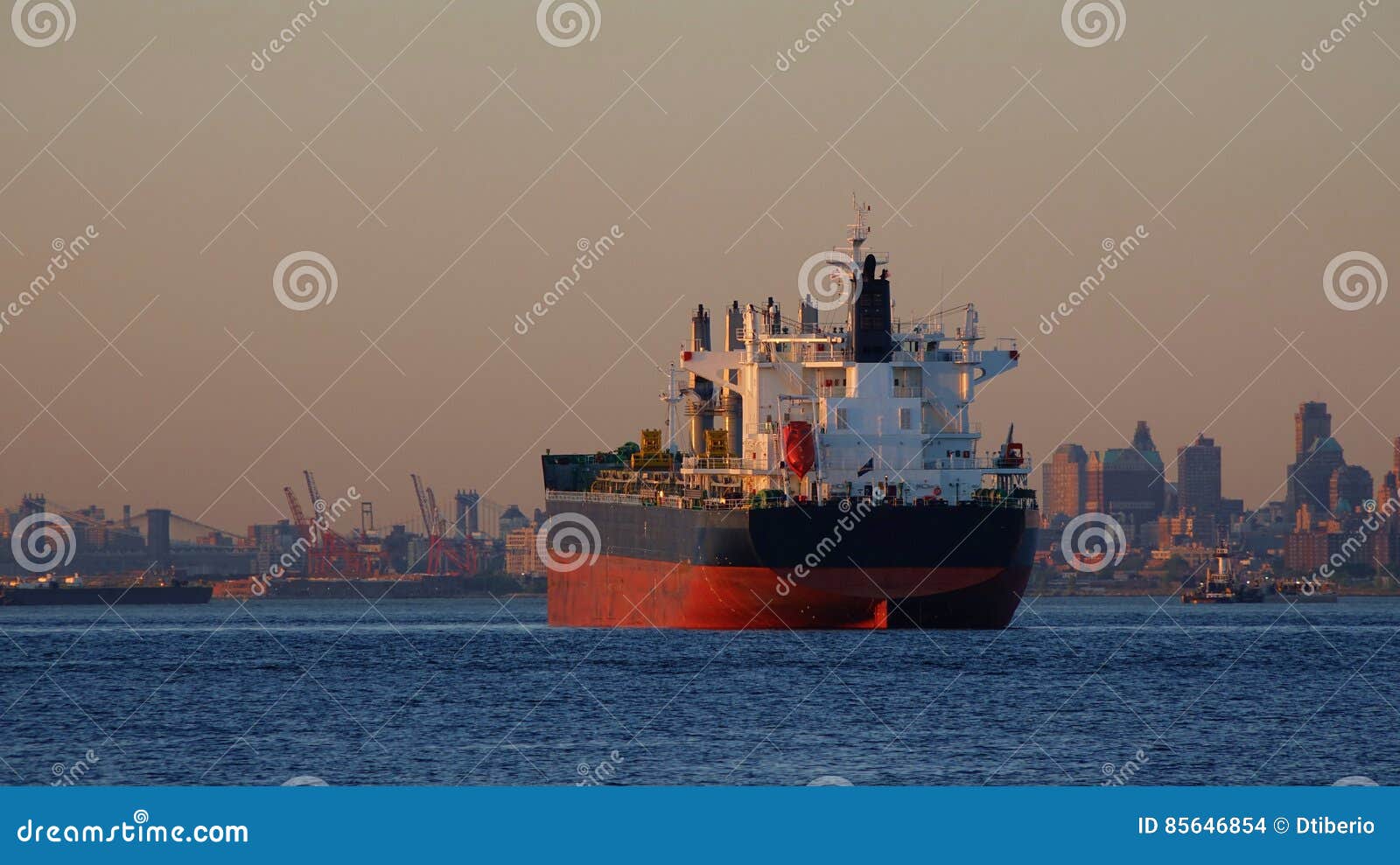 Cargo Ship and Water editorial stock image. Image of aqua - 85646854