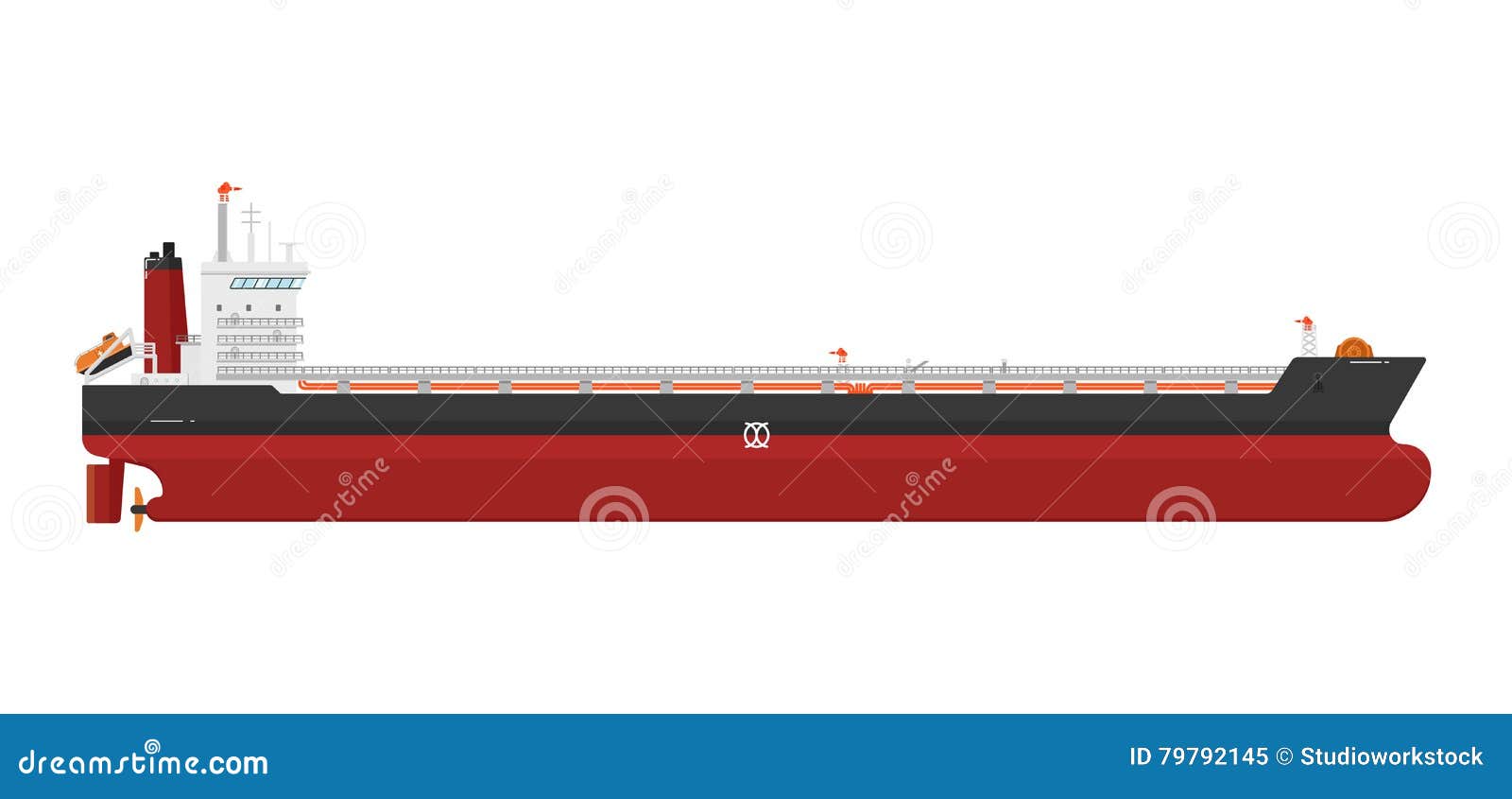 Cargo Ship Side View Drawing