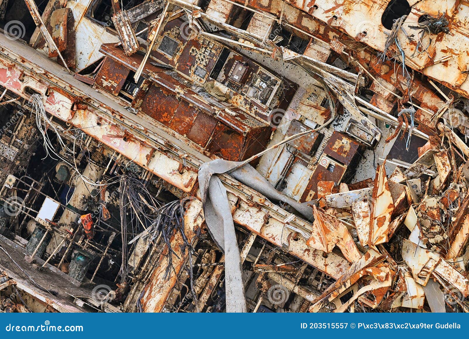 Cargo ship wreck stock image. Image of industry, deck - 203515557