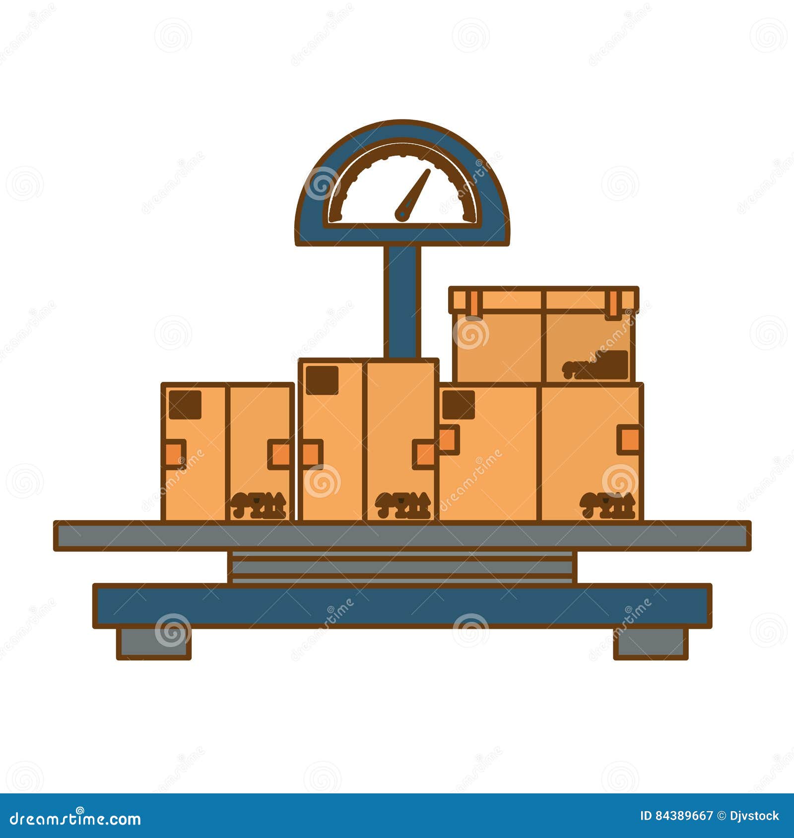 Cargo Shipping or Handling Related Icons Image Stock Illustration ...