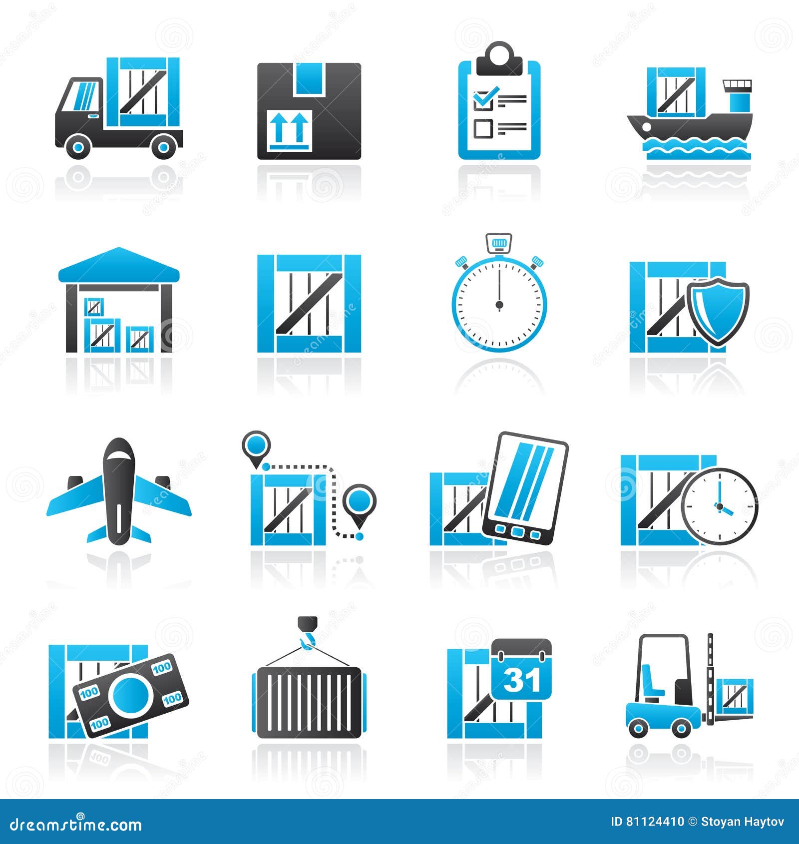 Shipping Logistics Icons Abstract Dandelion Illust Cartoon Vector ...