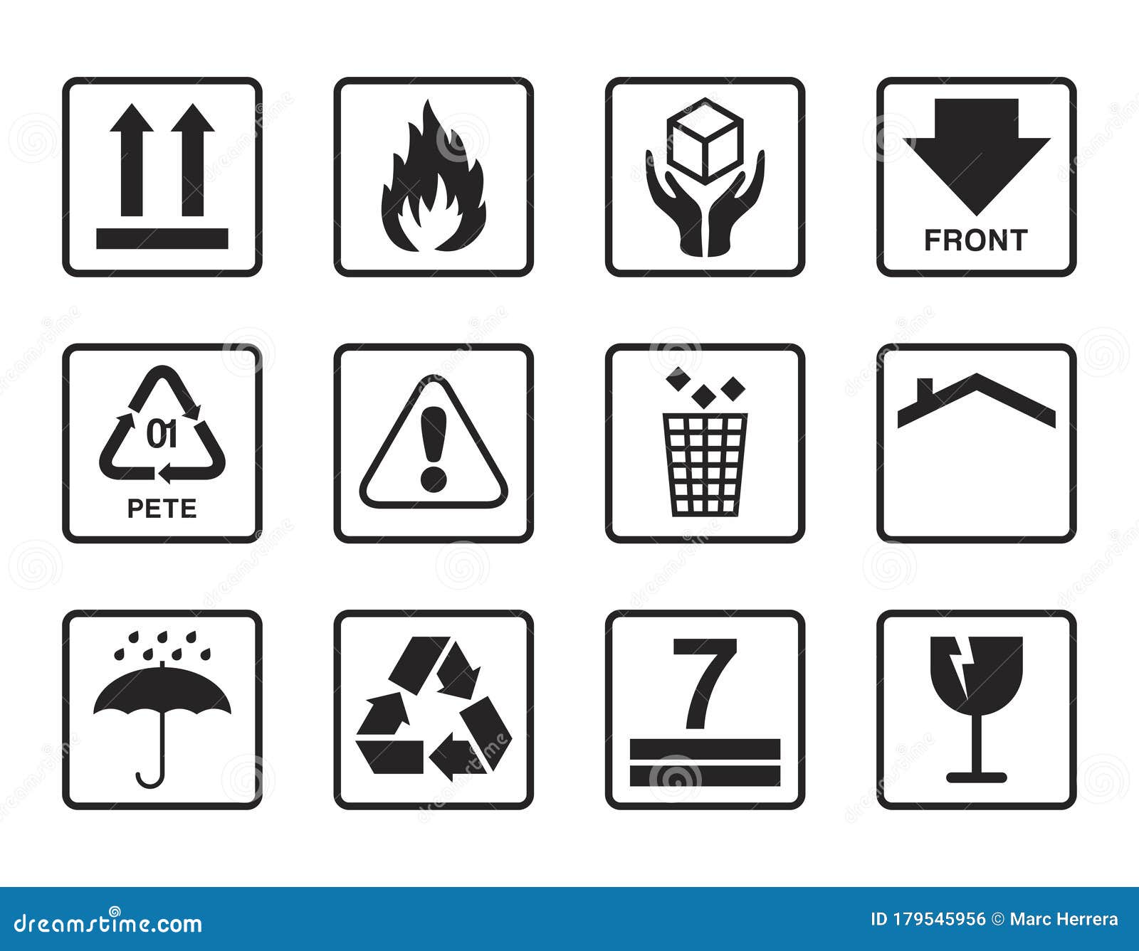 Cargo and Shipping Sticker Set Stock Illustration - Illustration of ...