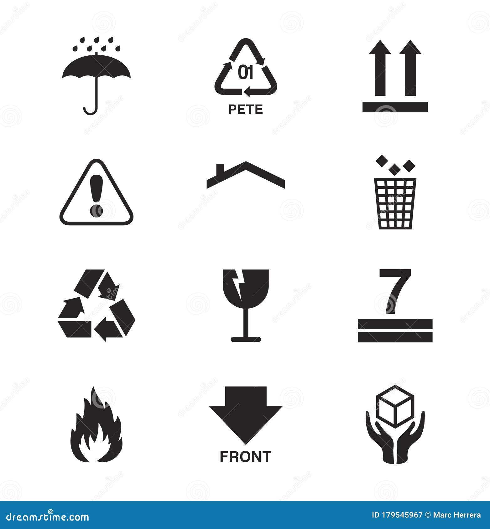 Cargo and Shipping Sticker Set Stock Vector - Illustration of caution ...