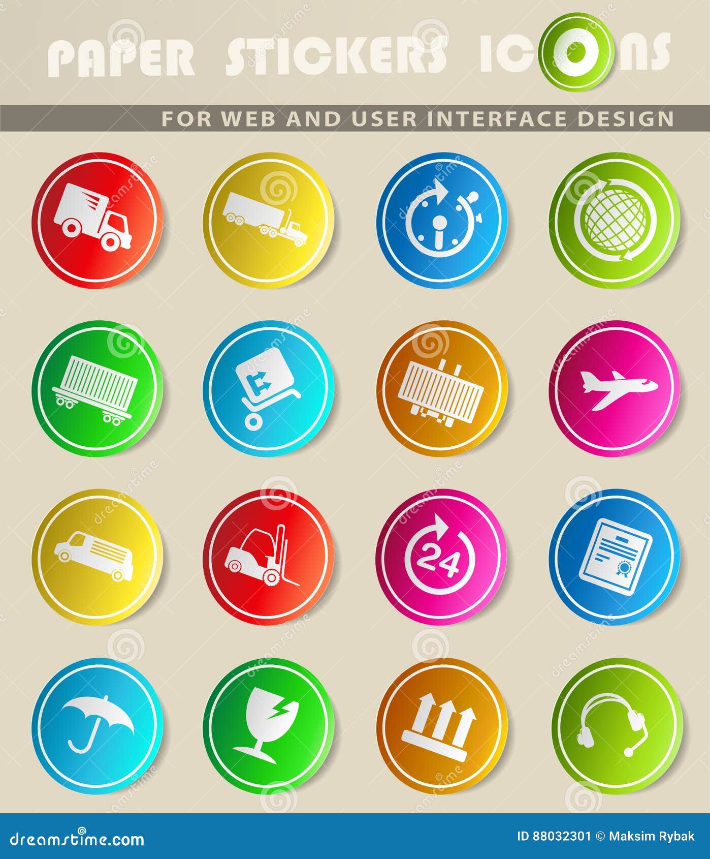 Cargo shipping symbols stock vector. Illustration of industry - 88032301