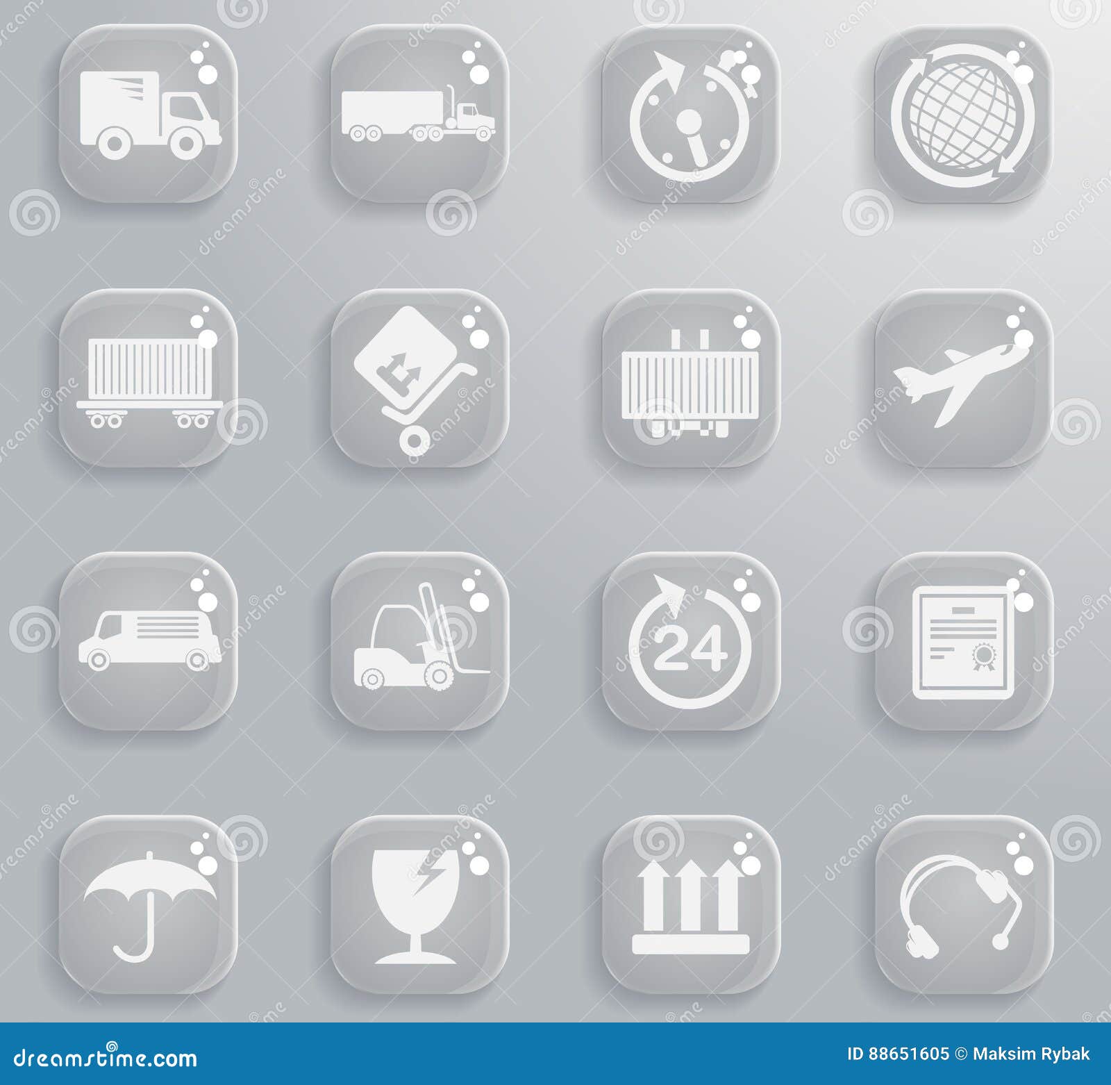 Cargo shipping symbols stock illustration. Illustration of package ...