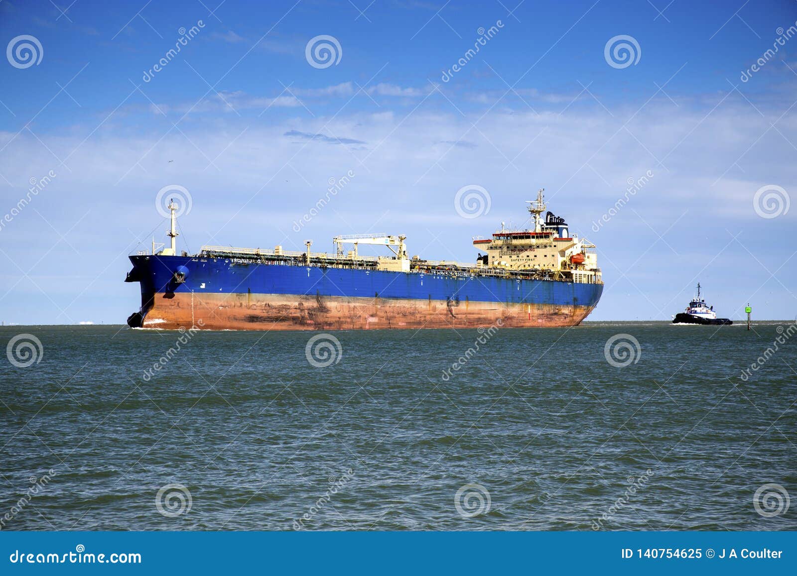 Cargo Ships Coming into the Port of Corpus Christi, Texas Stock Image ...