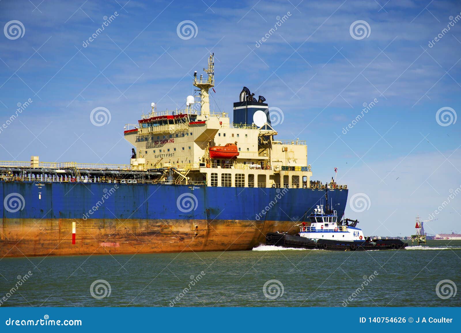 Cargo Ships Coming into the Port of Corpus Christi, Texas Editorial ...