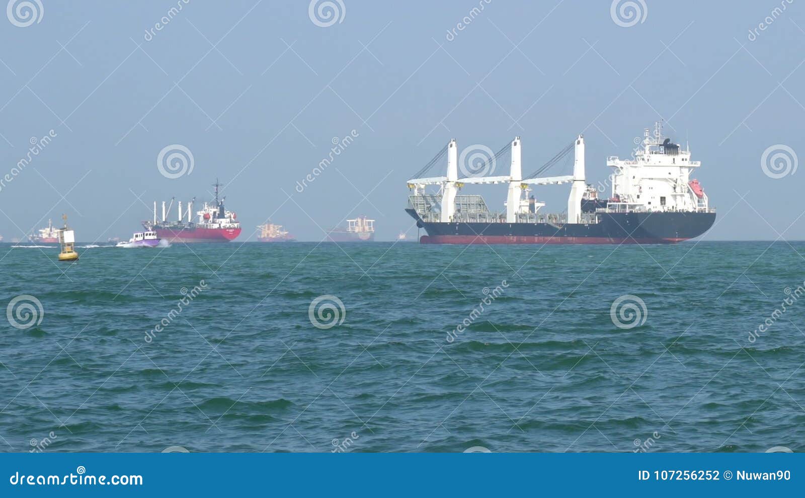 Cargo Ships Floating on the Sea Stock Footage - Video of boat, ocean ...