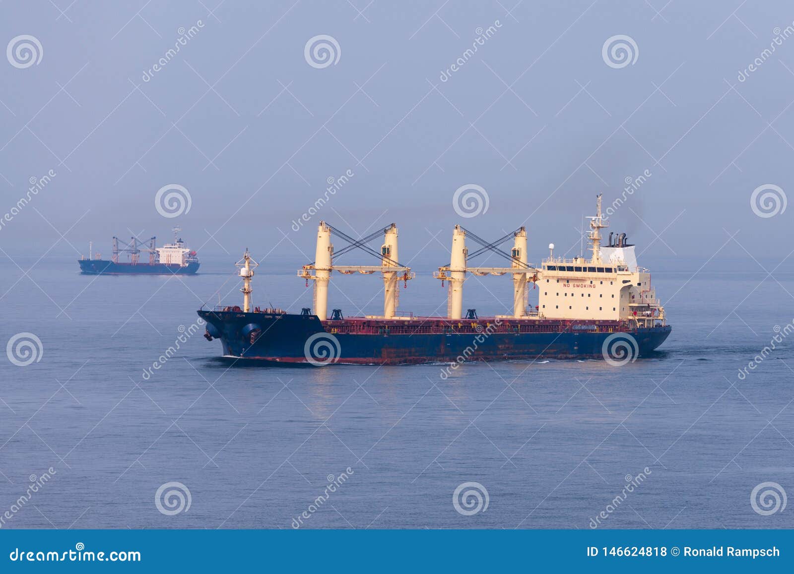 Cargo Ships on the High Seas Stock Photo - Image of freighters, dump ...