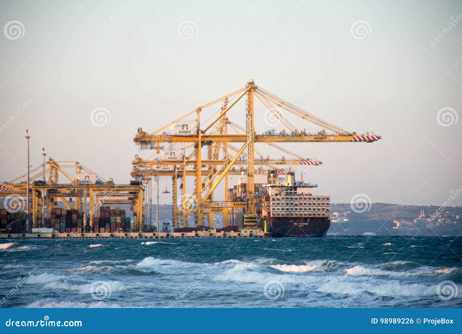 Cargo Ships loading editorial photo. Image of import - 98989226