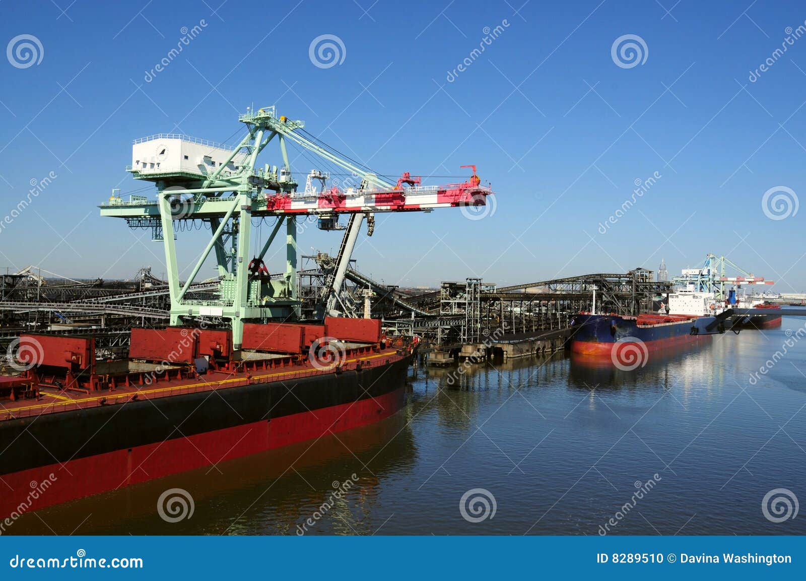 Cargo Ships at Oil Refinery Stock Photo - Image of machinery, cargo ...