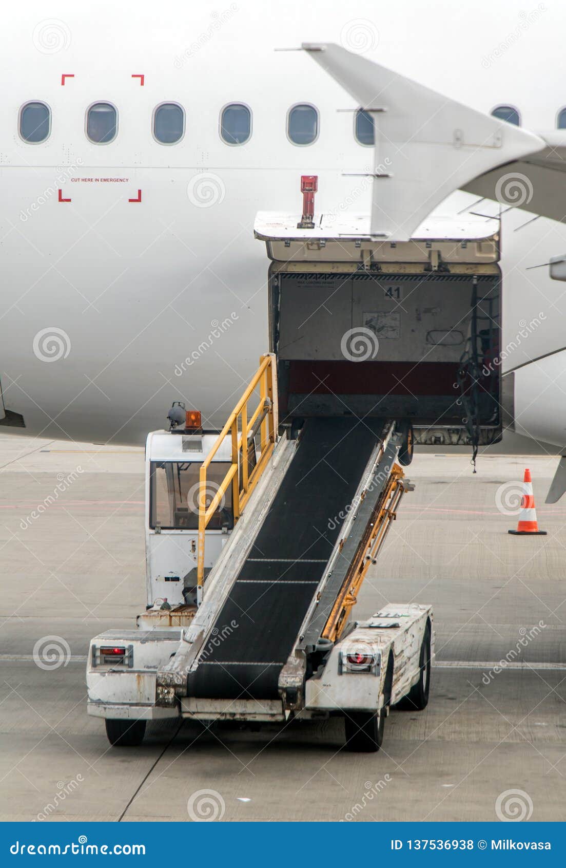 The Cargo Space of the Aircraft is Open. Stock Photo - Image of ...