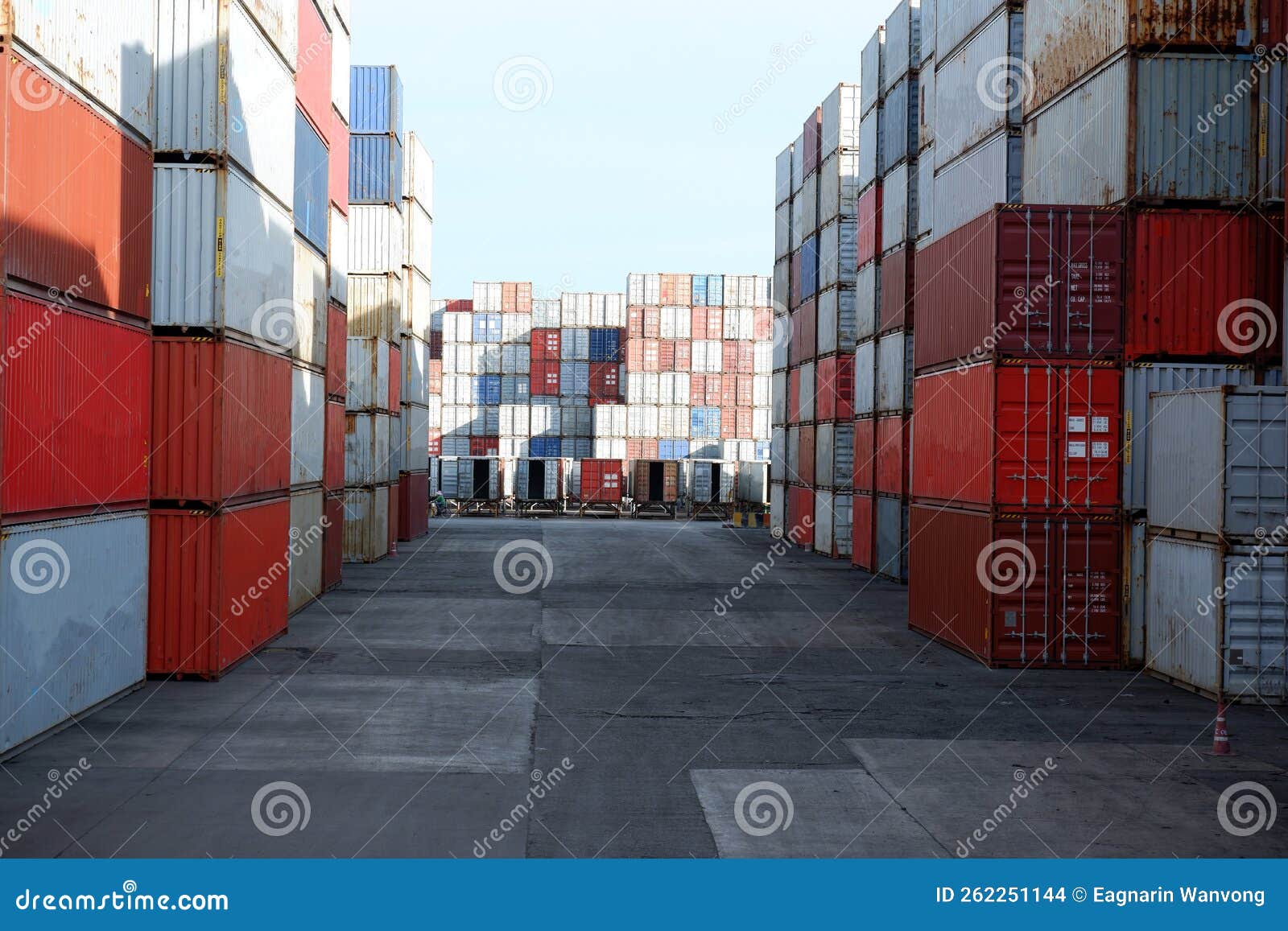 Cargo Stacks in the Depot Industry Perspective Stock Photo - Image of ...