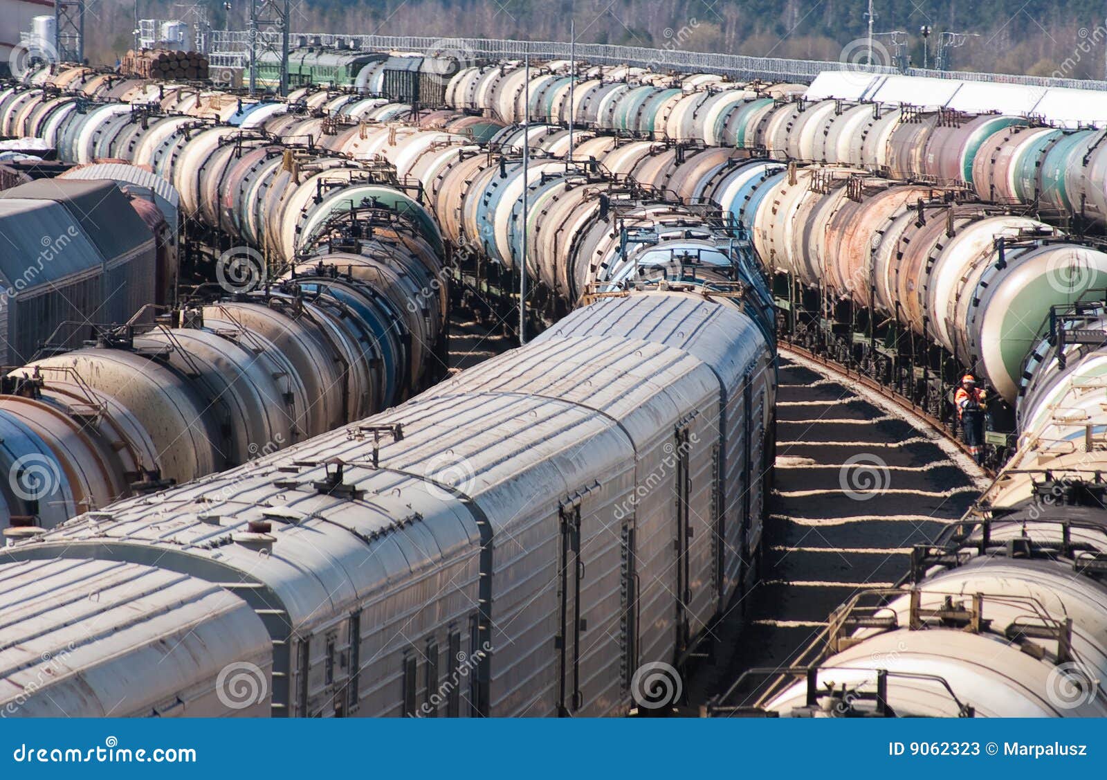Cargo Station on the Railroad Stock Image - Image of industrial ...