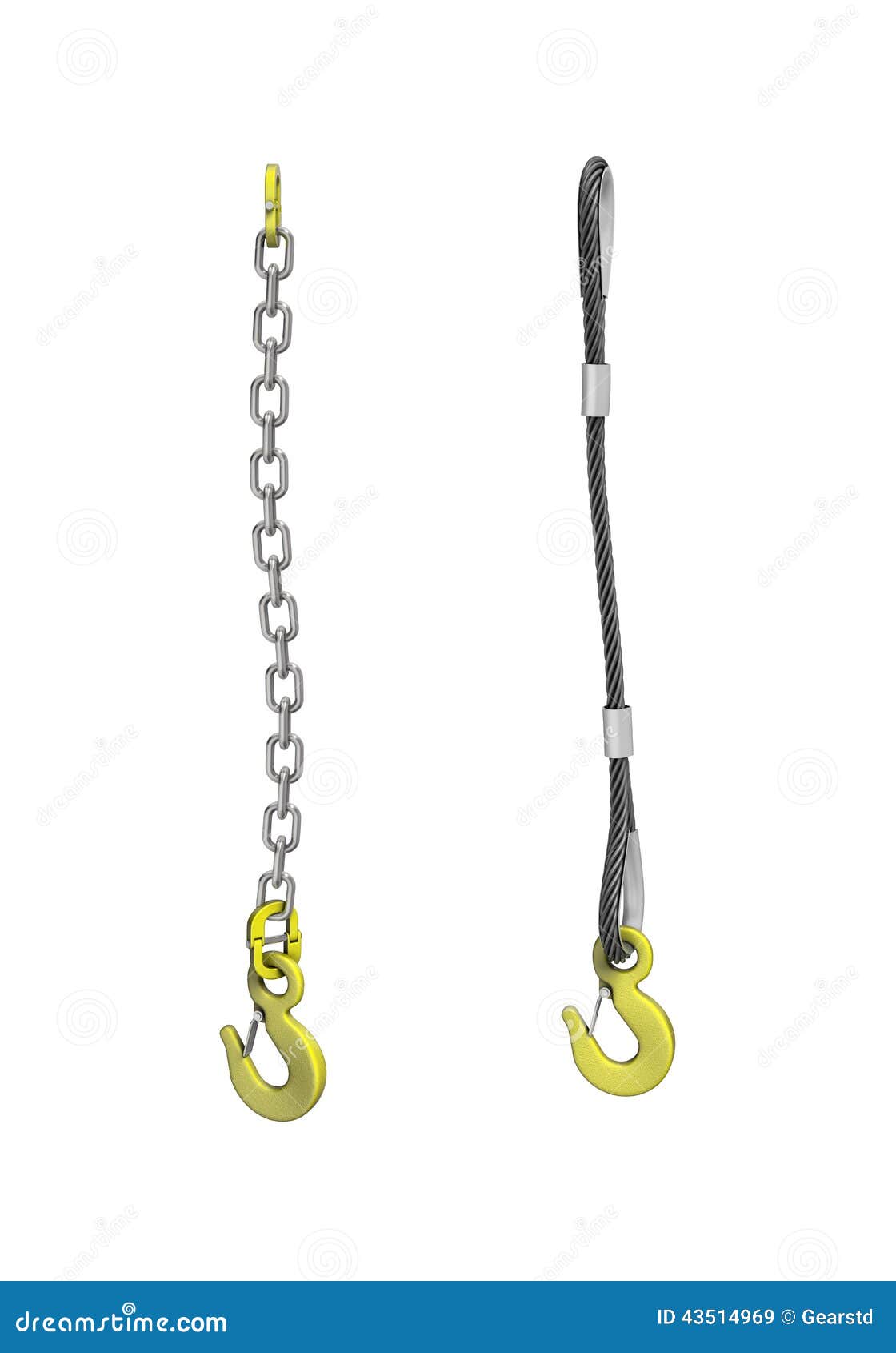 Cargo Strapping: Metal Cable With Crane Hook Stock Illustration ...