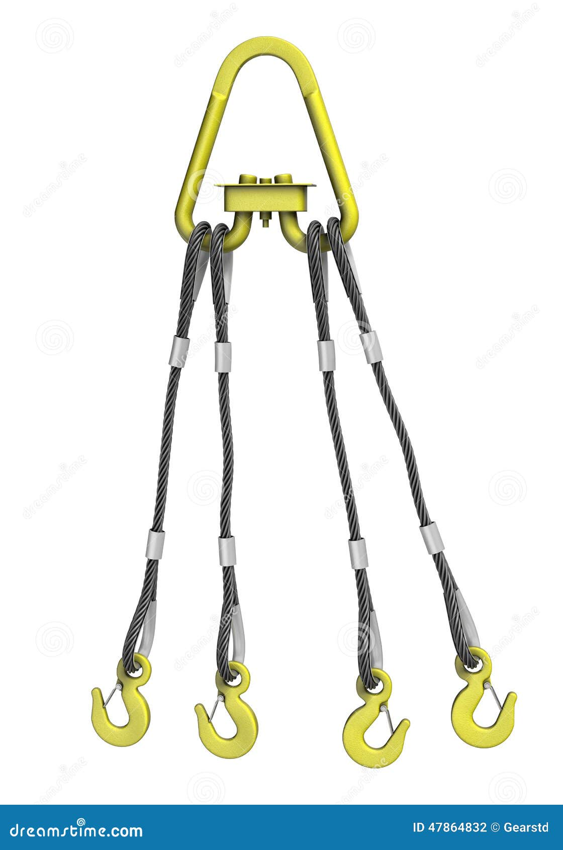 Cargo Strapping: Metal Cable with Crane Hook Stock Illustration ...