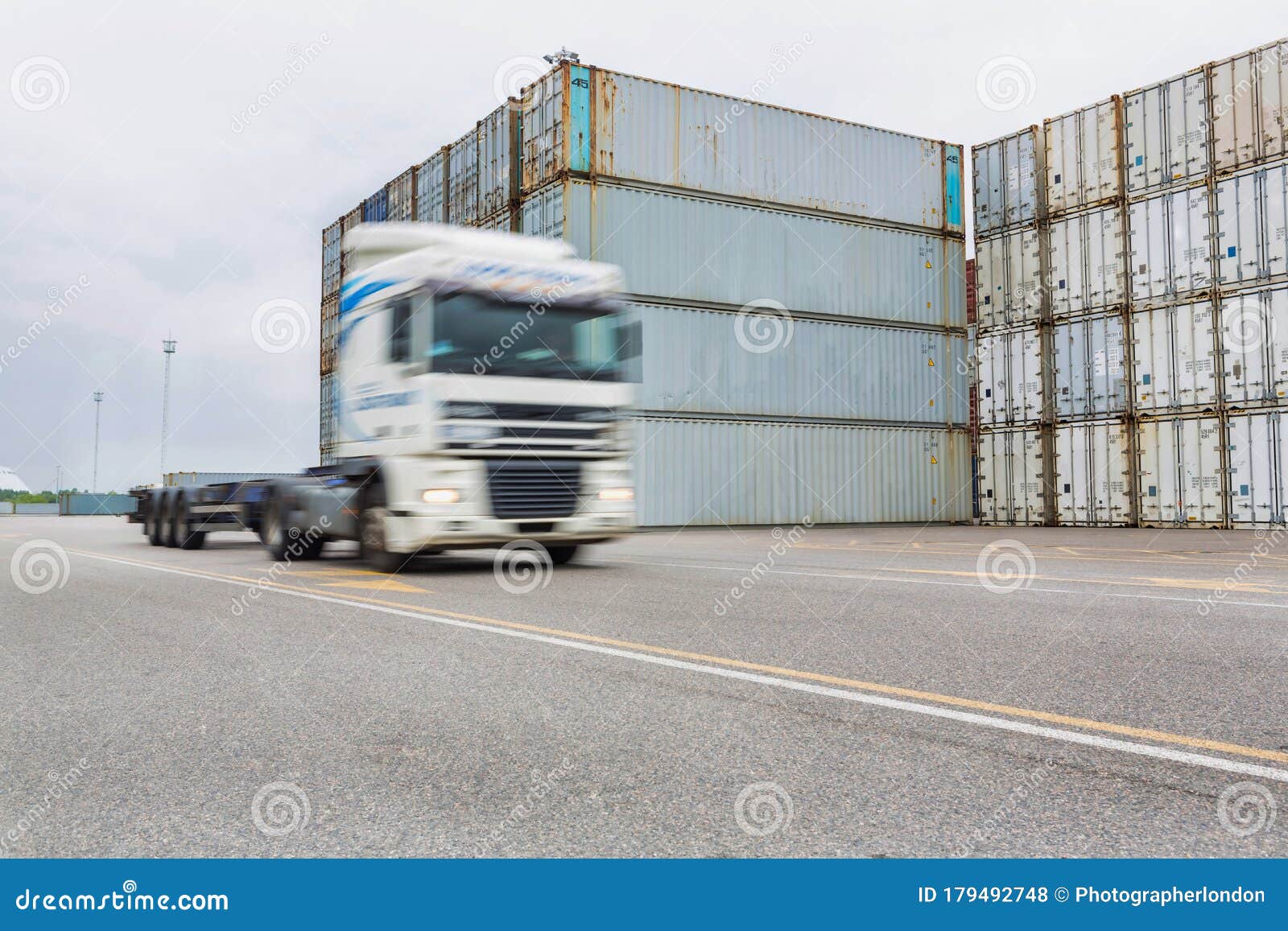Photo of Cargo Terminal stock photo. Image of machine - 179492748